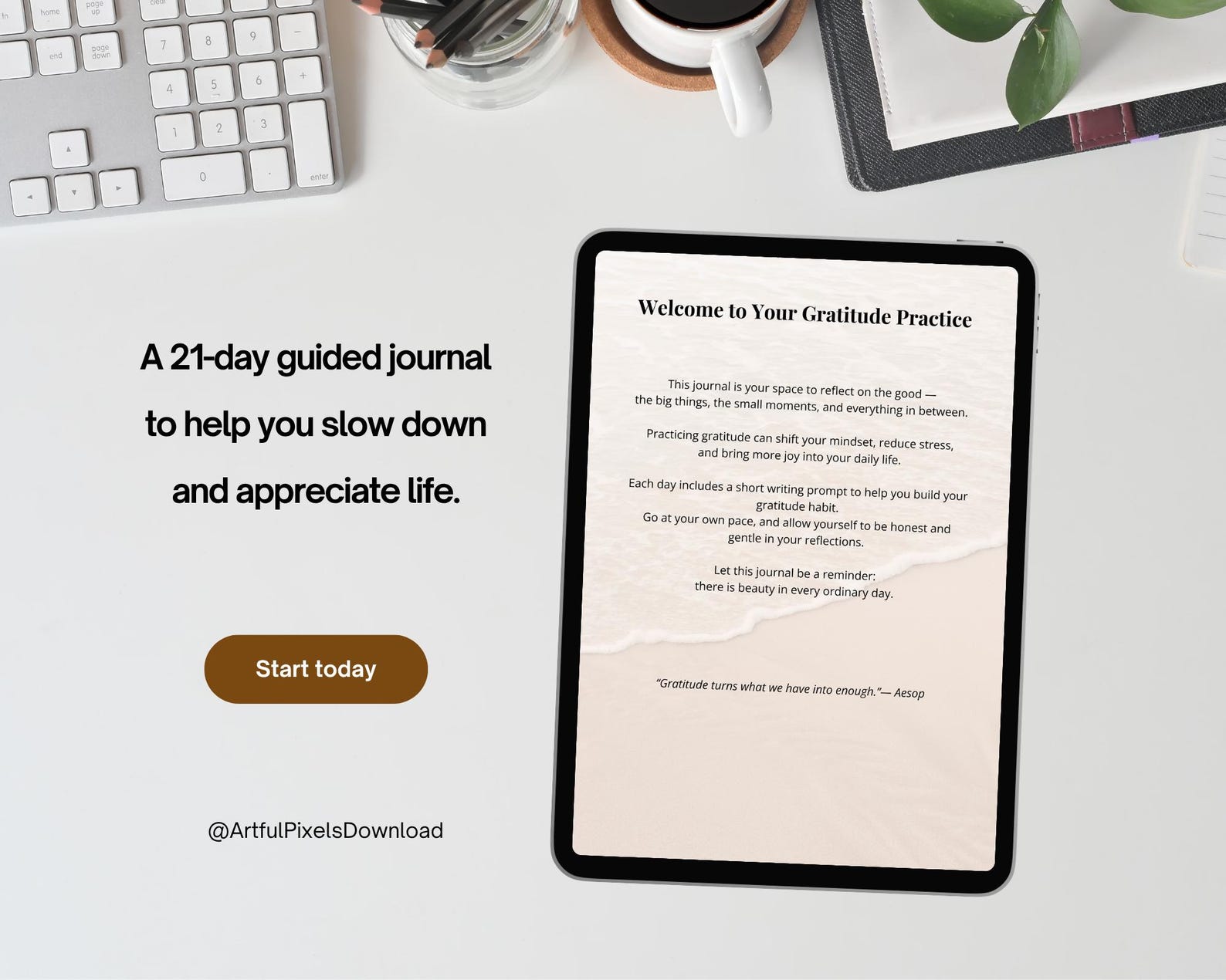 21-day Gratitude Journal: Daily Reflection & Self-care (printable PDF ...