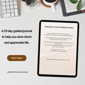 21-day Gratitude Journal: Daily Reflection & Self-care (printable PDF ...