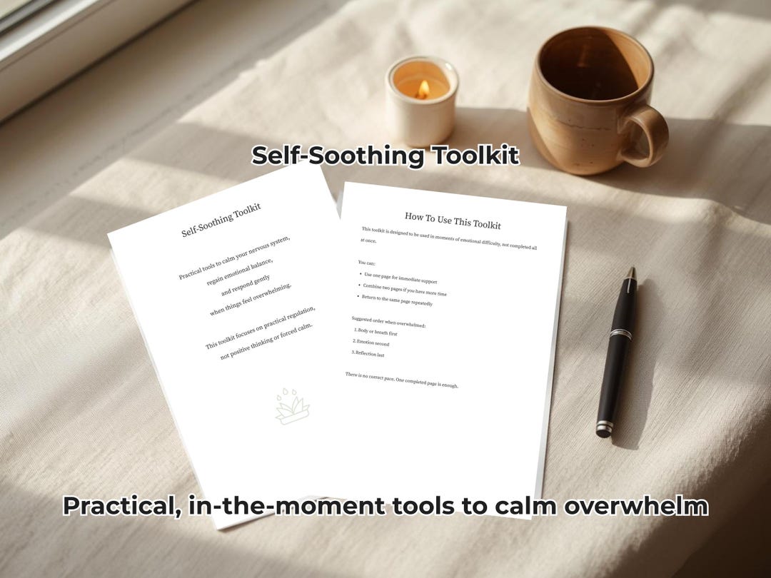 Self-soothing Toolkit Printable | In-the-moment Emotional Regulation ...