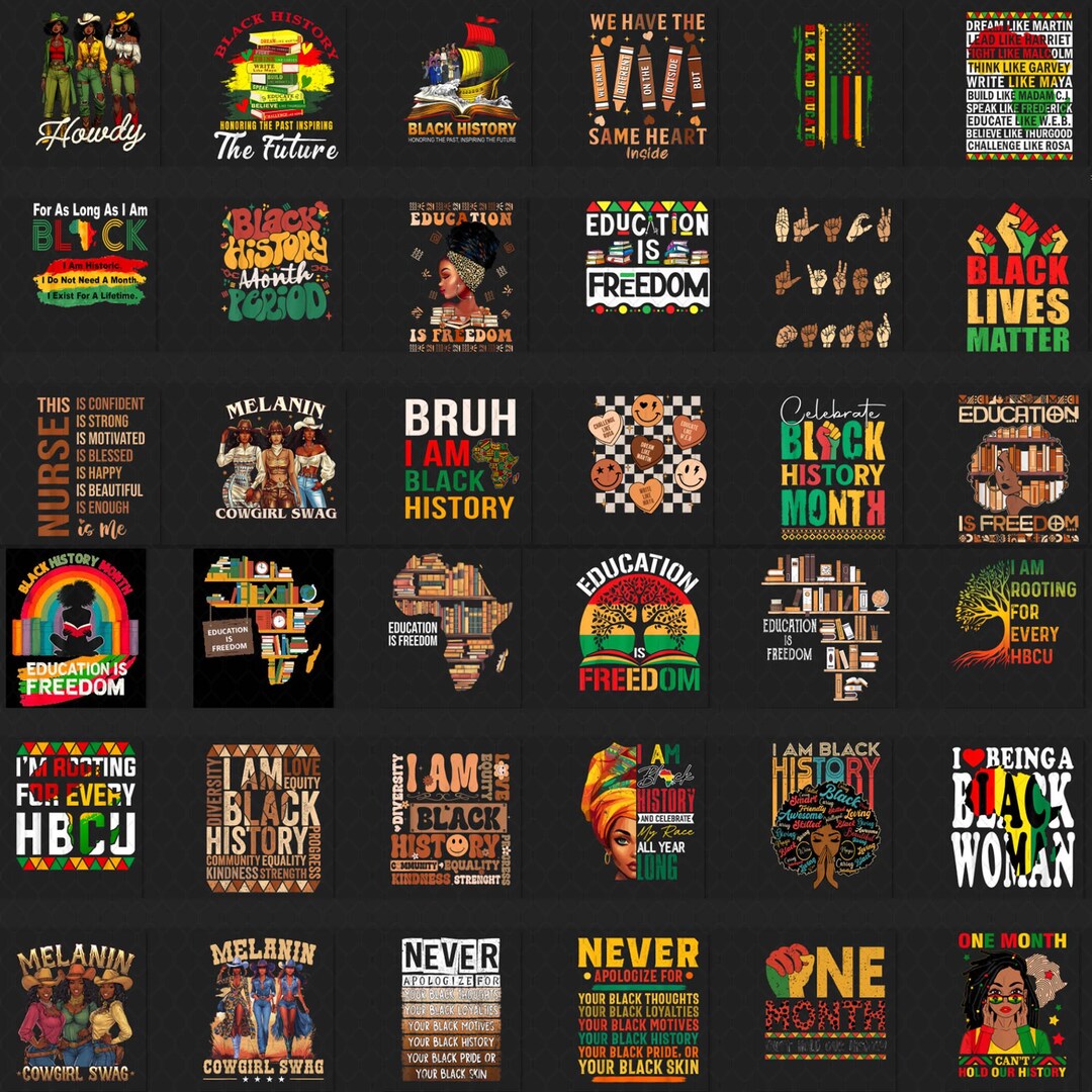 50+ Black History Month Png Bundle, Juneteenth Png Bundle, Black People ...
