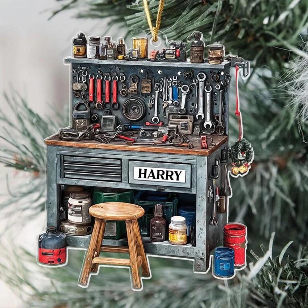 Personalized Mechanic Tool Box 2D Flat Acylic Ornament, Custom Tools ...