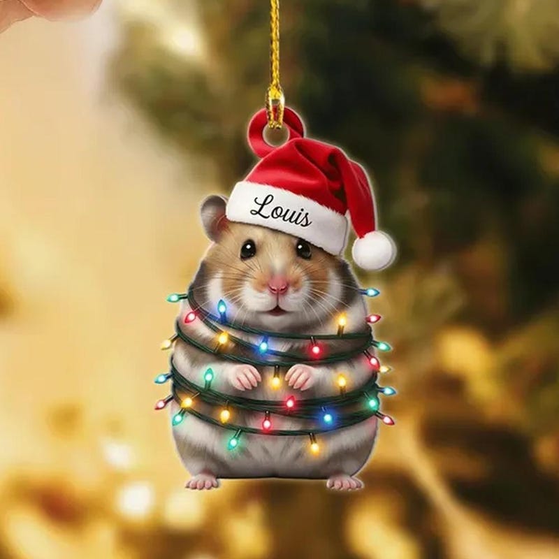 Merry Christmas Hamster - Etsy