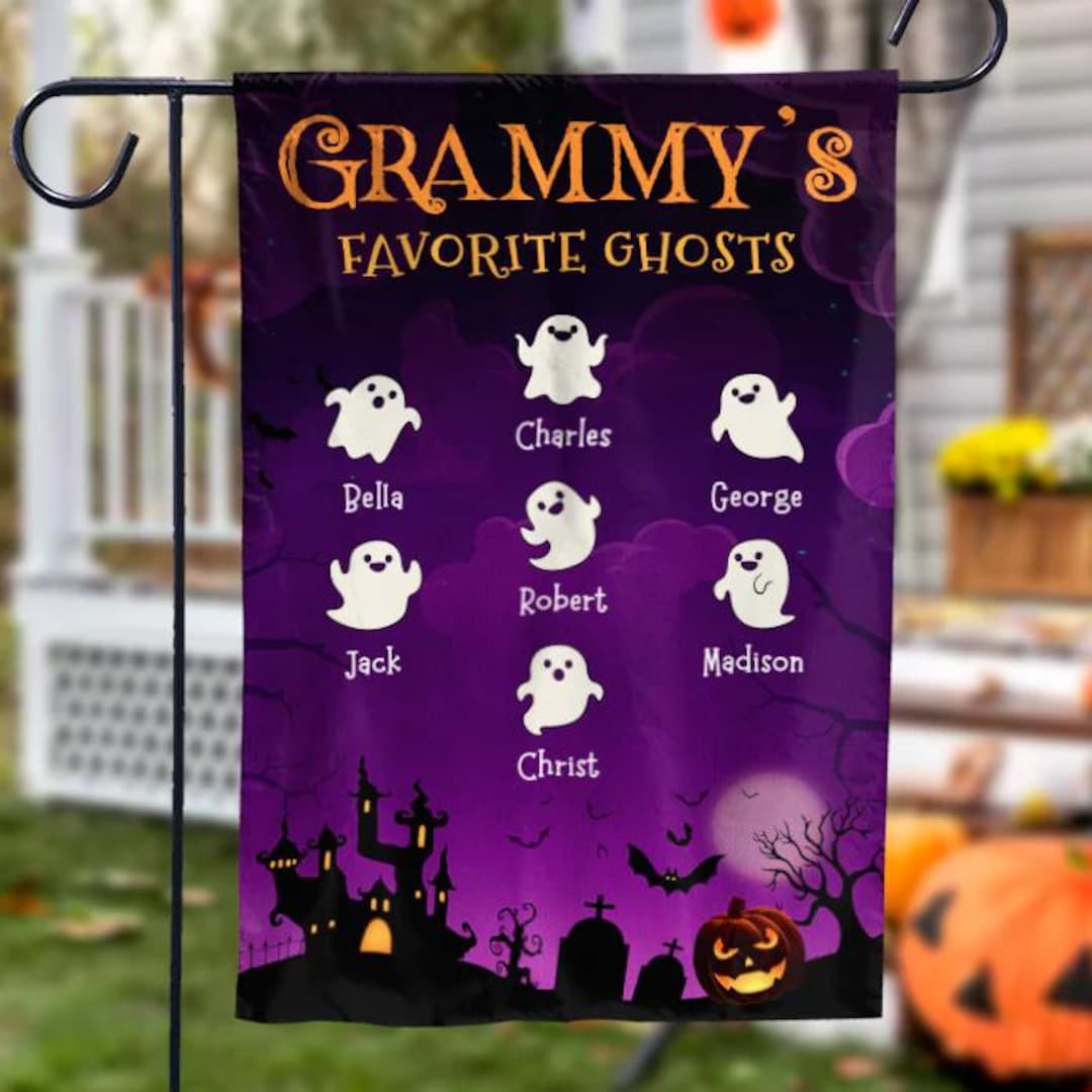 Halloween and Favorite Ghosts - Personalized Garden Flag - Halloween ...