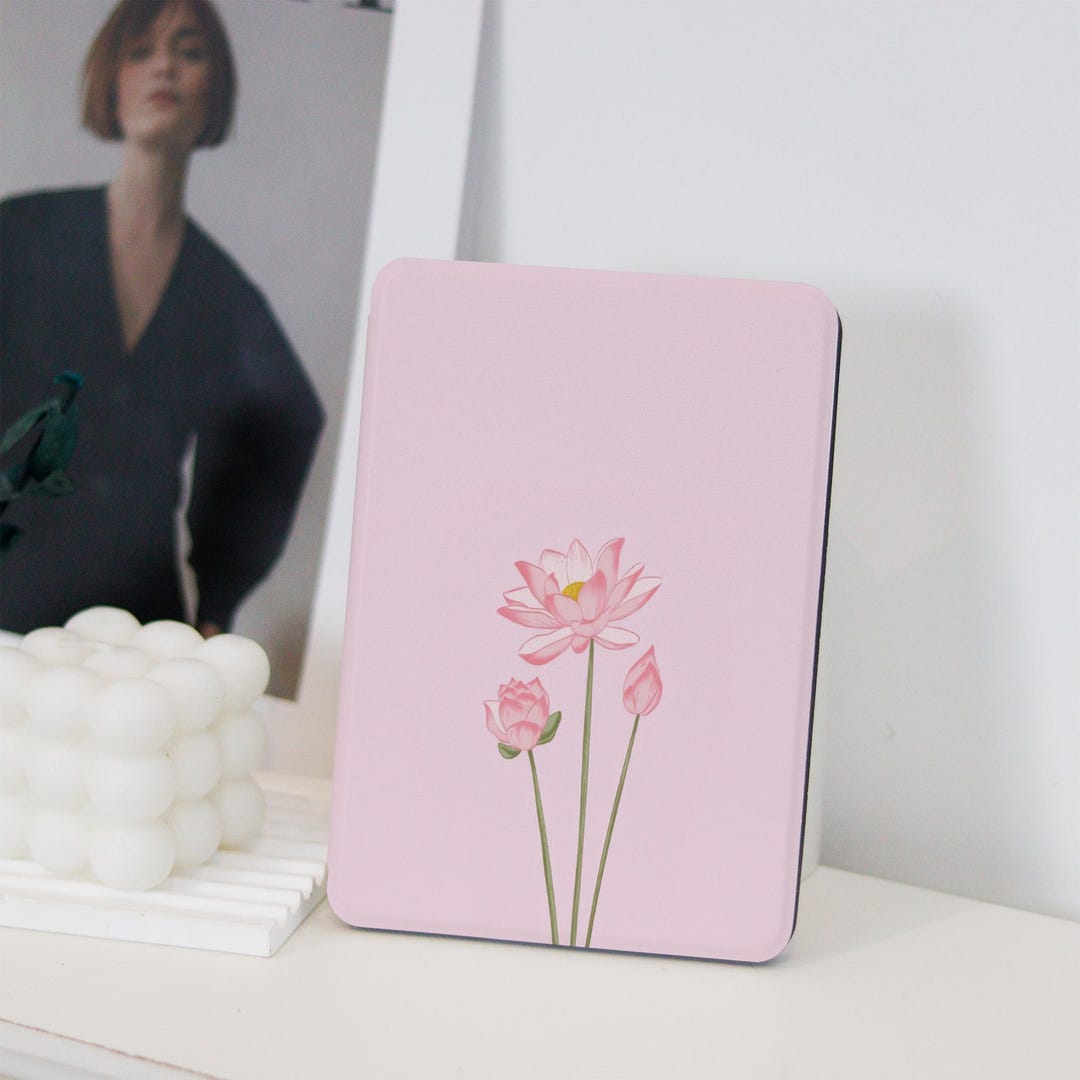 Elegant Pink Lotus Personalised Cover for Kindle 12/11/10 Case, Kindle ...