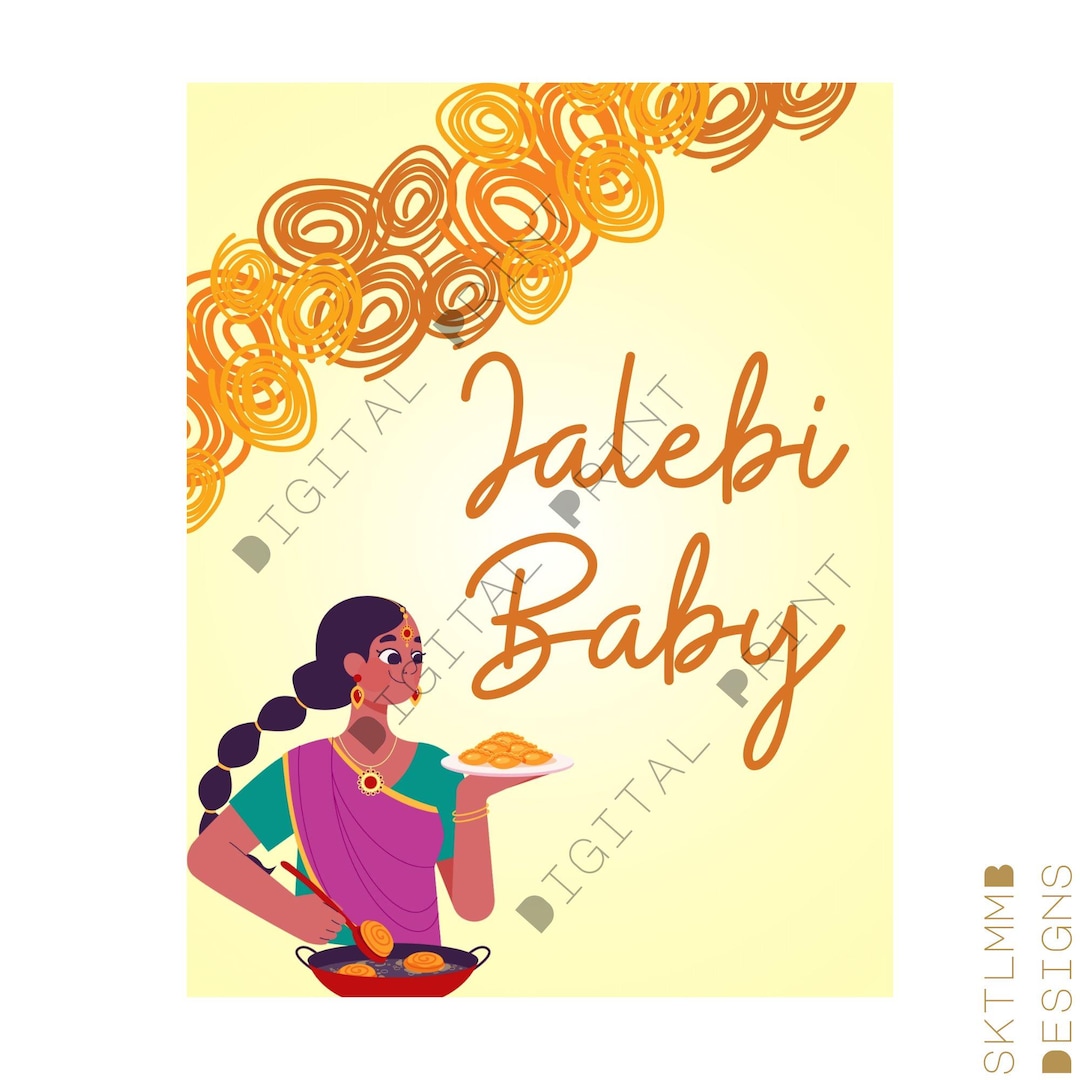 Indian Food Station Sign - Jalebi Baby - Etsy