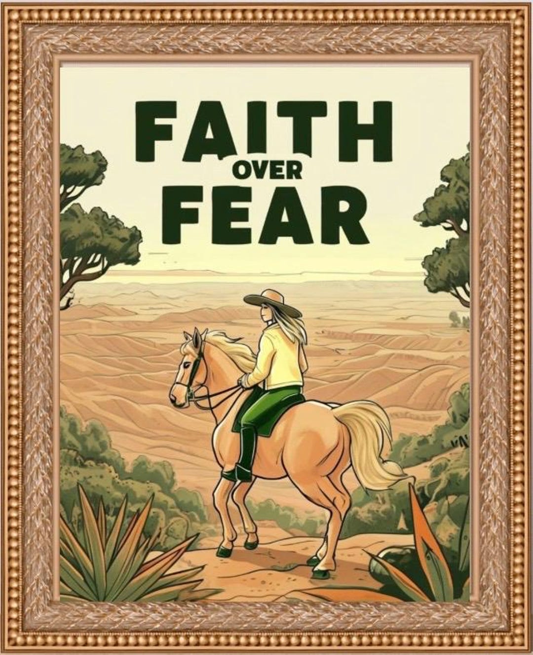 Faith Over Fear Wall Art, Printable Faith Png Svg, Family Wall Decor ...