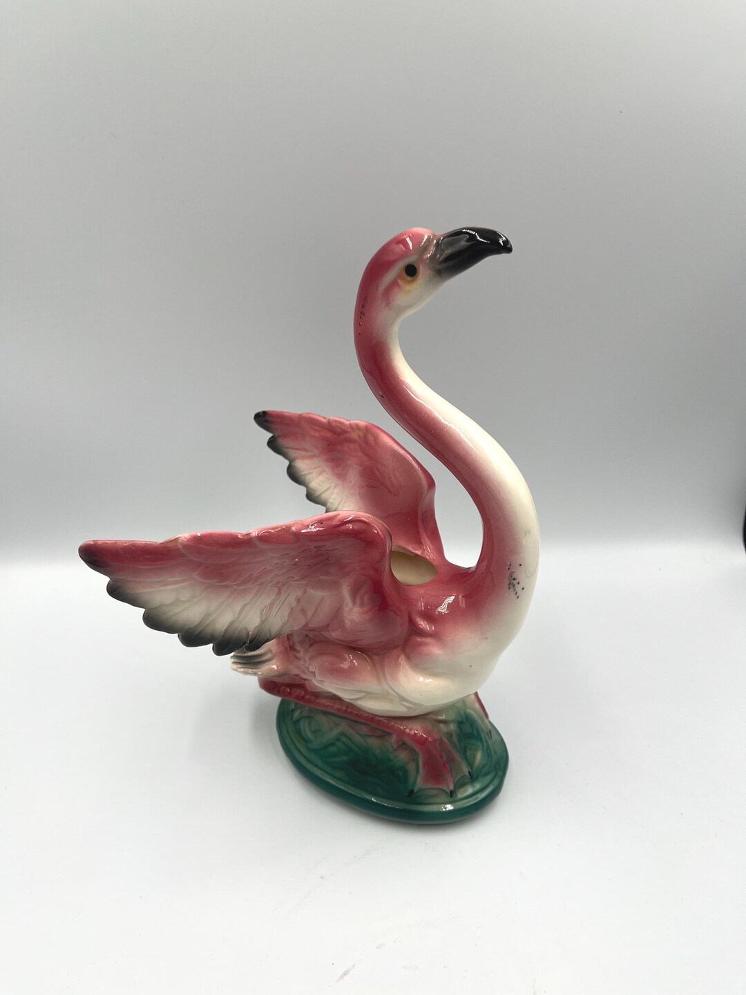 Vintage Midcentury Flamingo Planter 1950's Hollywood Regency Pink ...