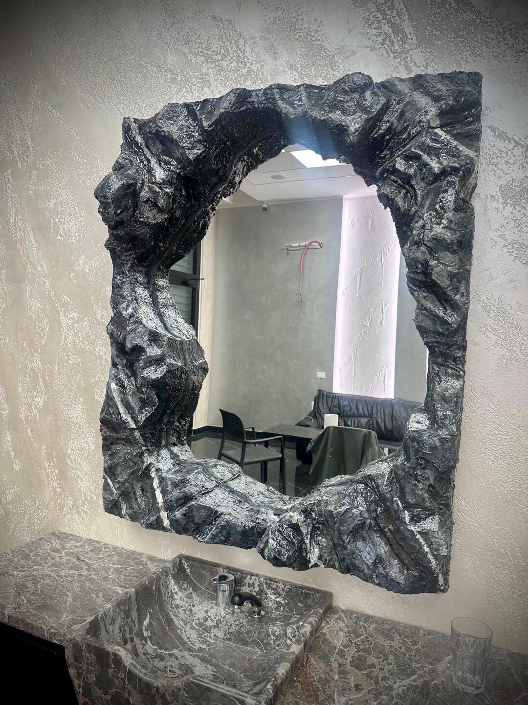 Que Volcanic Rock Mirror – Luxury Natural Stone Wall Art - Etsy