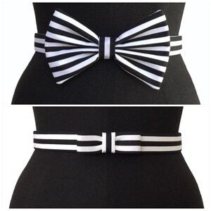 Signature Black & White Bow Belt | 2 STYLES | Black and White Belt ...