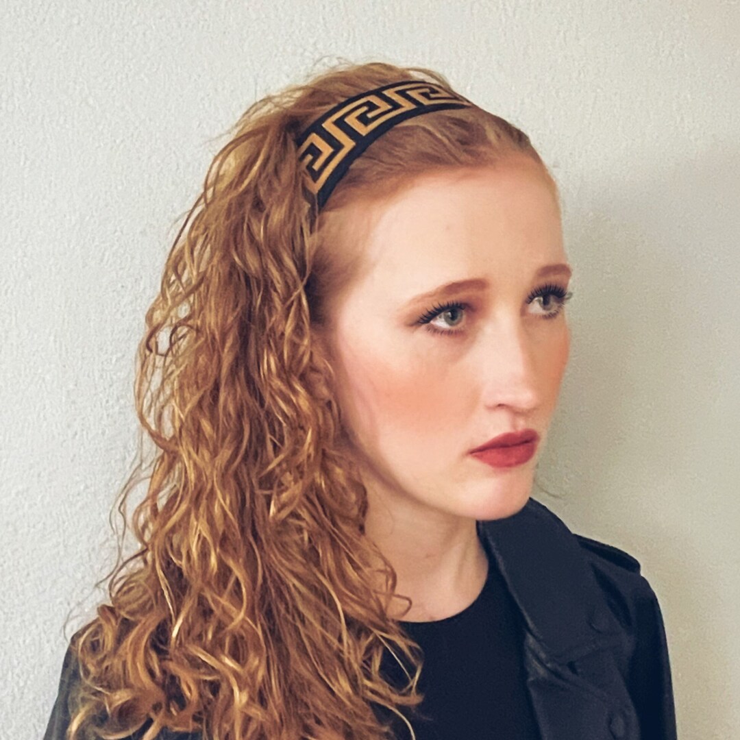 Greek Key Elastic Headband Band Headband Gifts for Her - Etsy