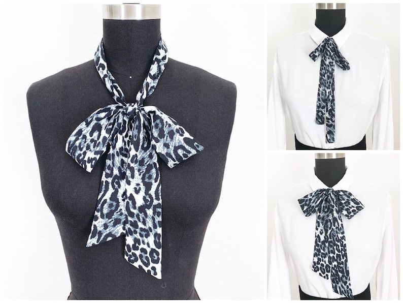 Animal Print Bow Scarves | 2 Styles | Bow Scarf | Head Scarf | Neck ...