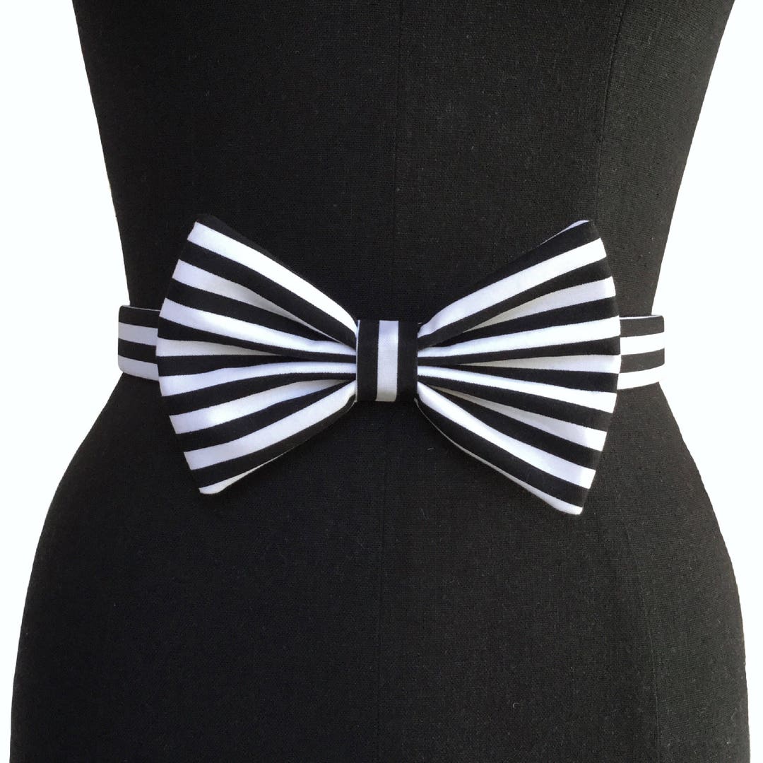 Signature Black & White Bow Belt | 2 STYLES | Black and White Belt ...