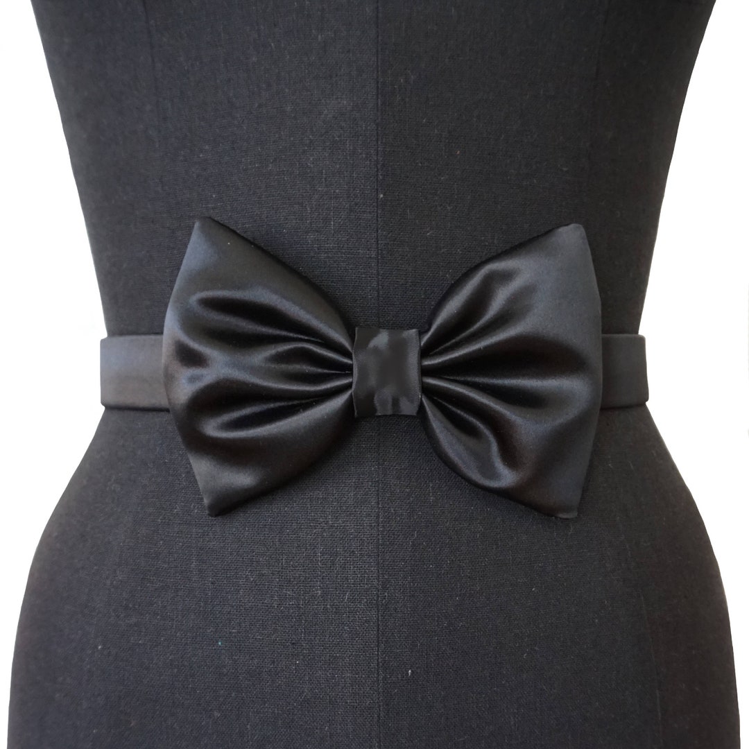 Satin Bow Belt | 11 COLORS | Black | Designer | Vintage Inspired ...