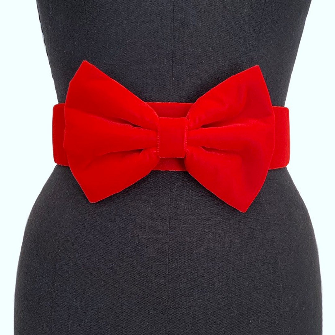 Big Velvet Bow Belt | 2 Colors | Bow Belt | Evening Belt | Velvet Belt ...