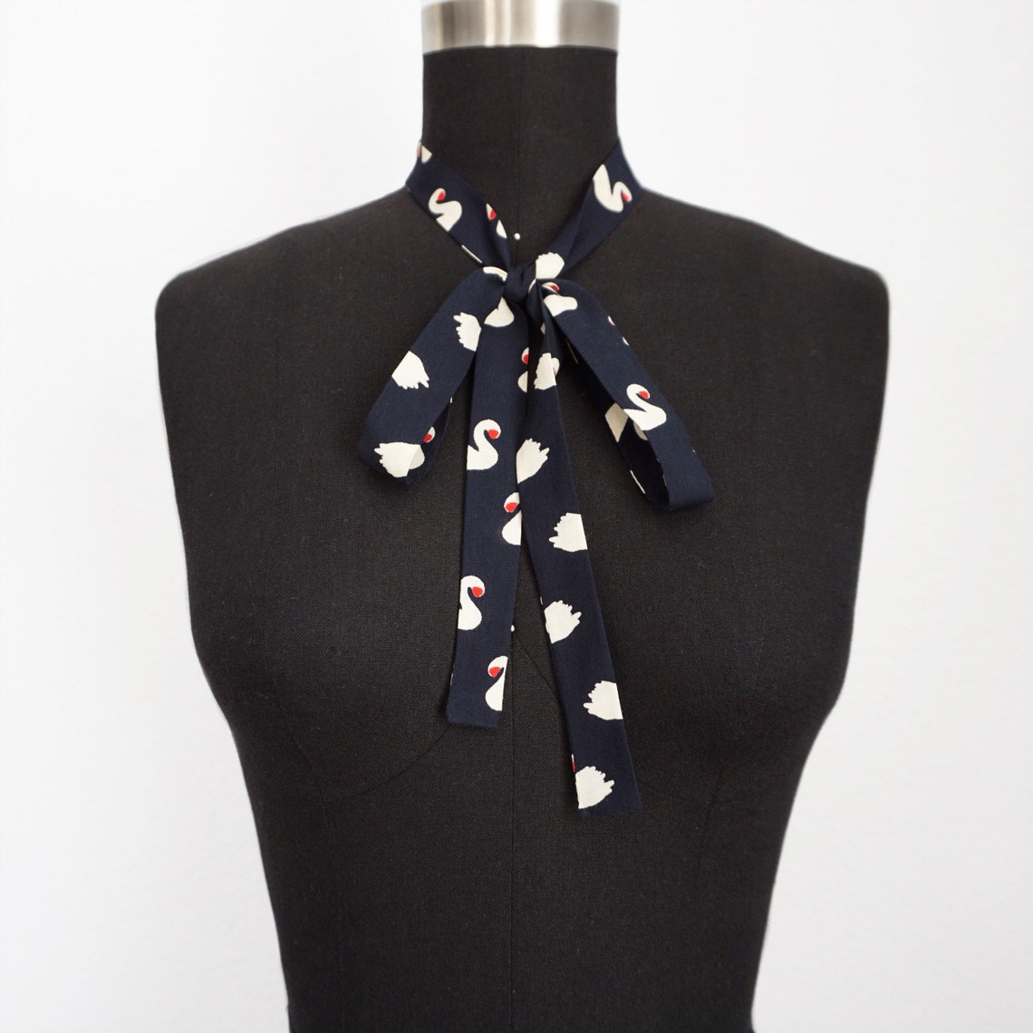 Swan Bow Scarves 2 Styles Skinny Scarf Bird Print Scarf - Etsy