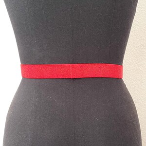 Sparkling Red Bow Belt | Elastic Belt | 1” Belt - Etsy