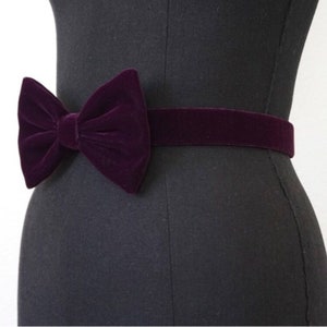 Velvet Bow Belt | 5 COLORS | Black | Designer | Vintage Inspired ...