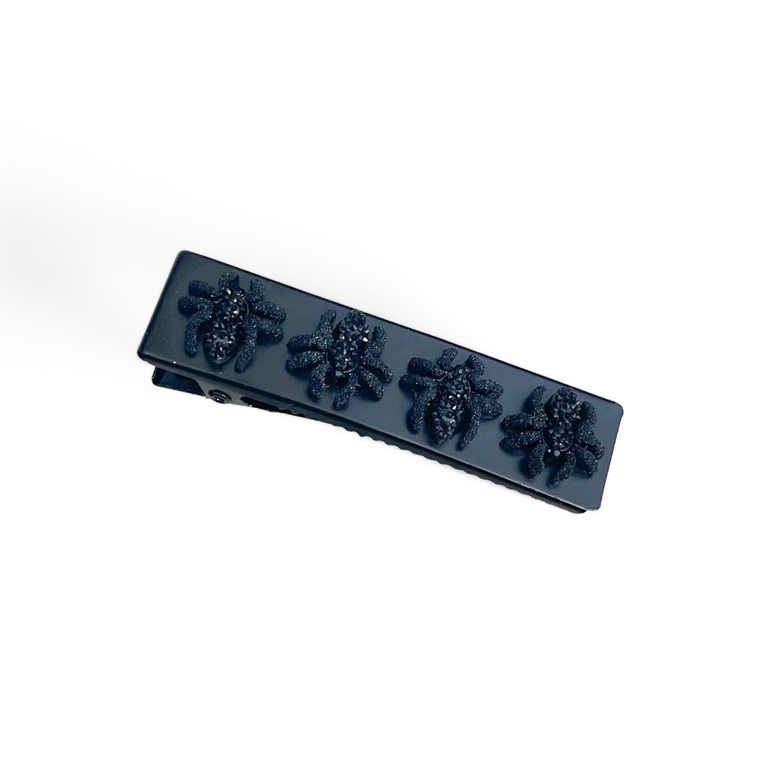 Black Sparkly Spiders Hair Clip | Halloween Accessory | Halloween Gift ...