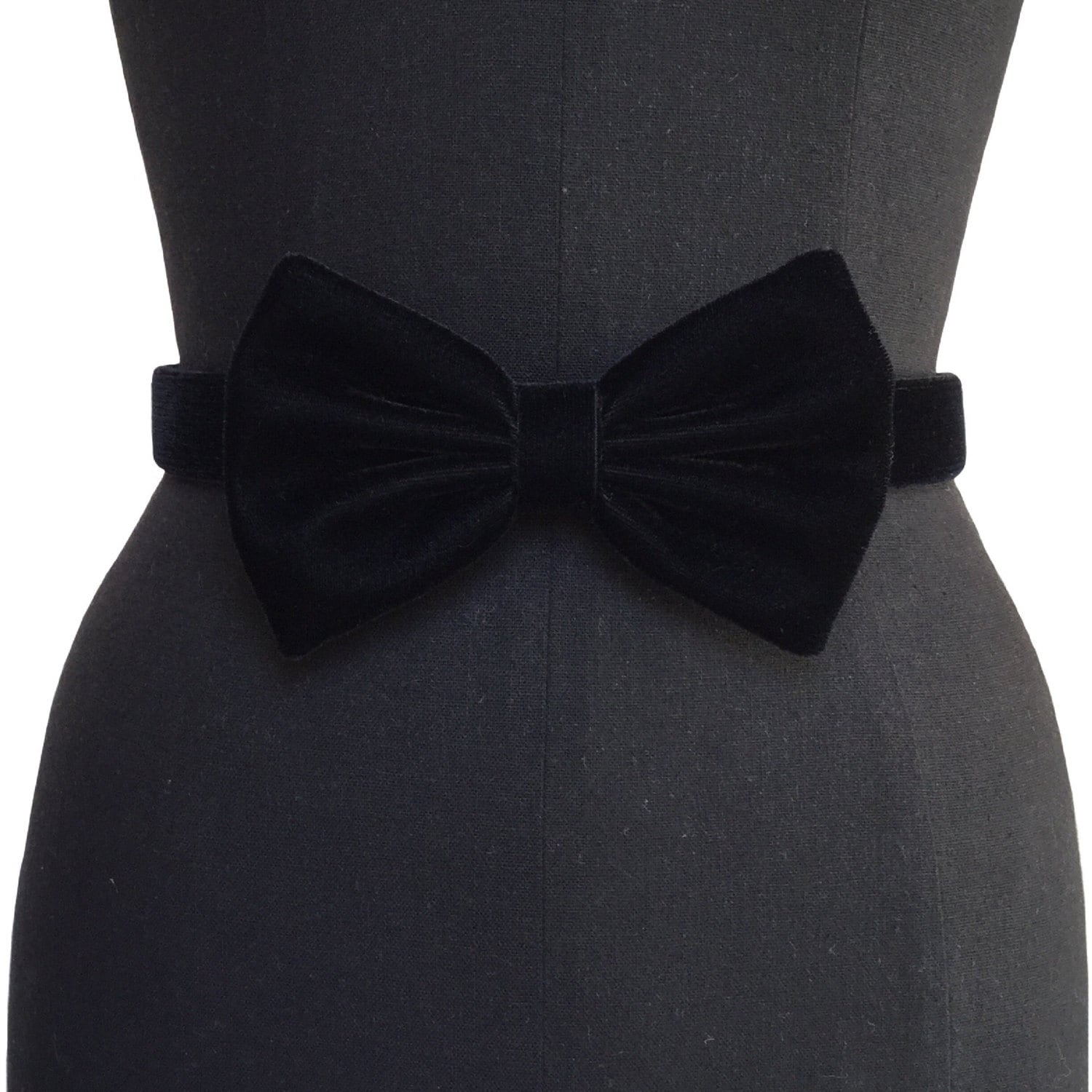 Black Velvet Bow Belt - Etsy