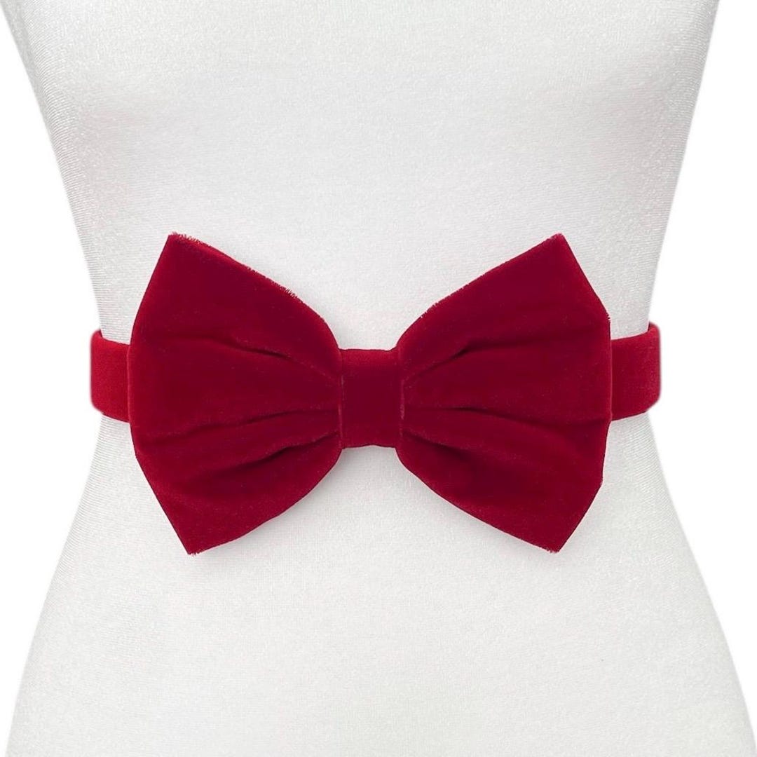 Velvet Bow Belt | 5 COLORS | Black | Designer | Vintage Inspired ...