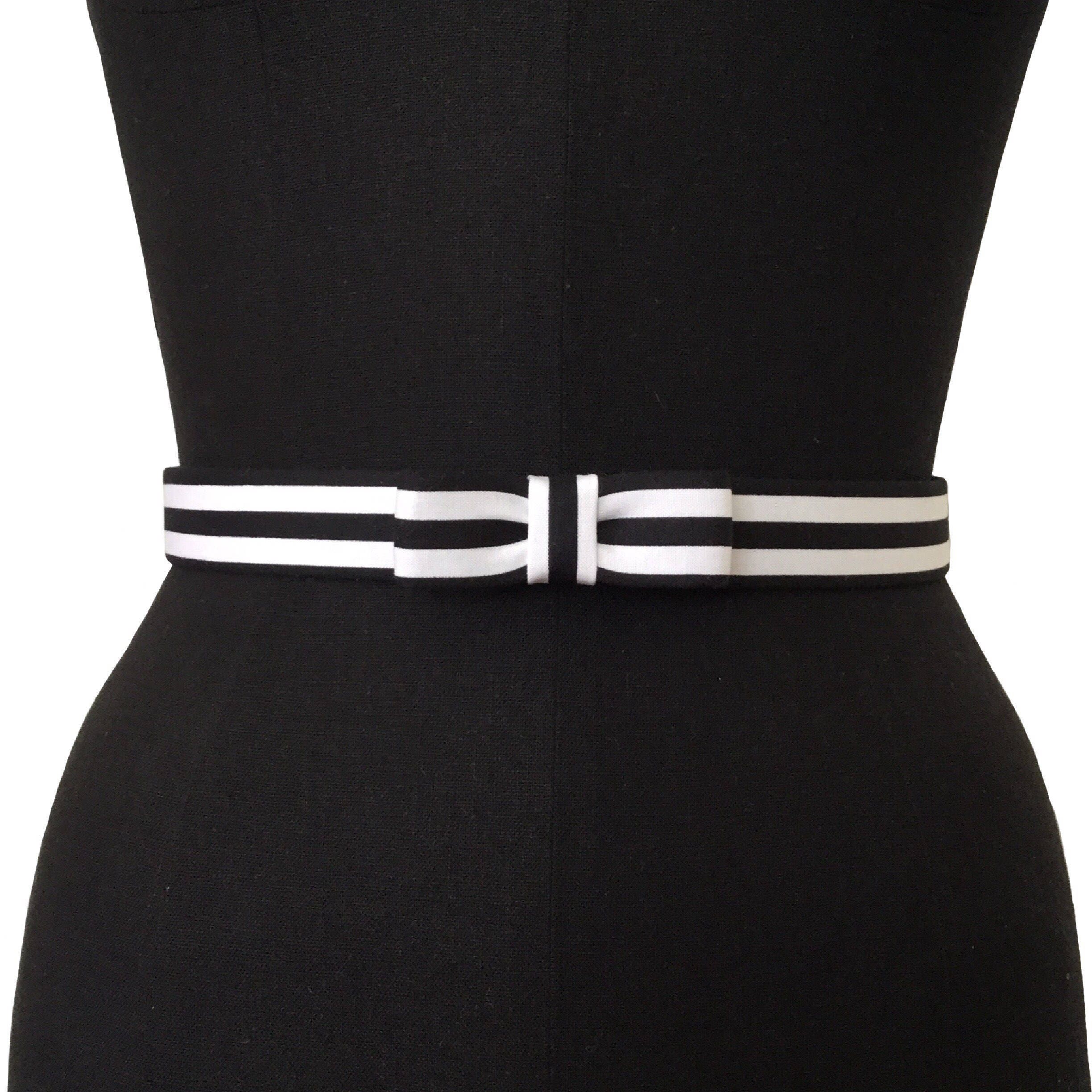 Signature Black & White Bow Belt | 2 STYLES | Black and White Belt ...