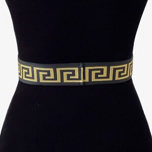 Greek Key Elastic Band Belts | Designer Belt | Holiday Belt | Party ...