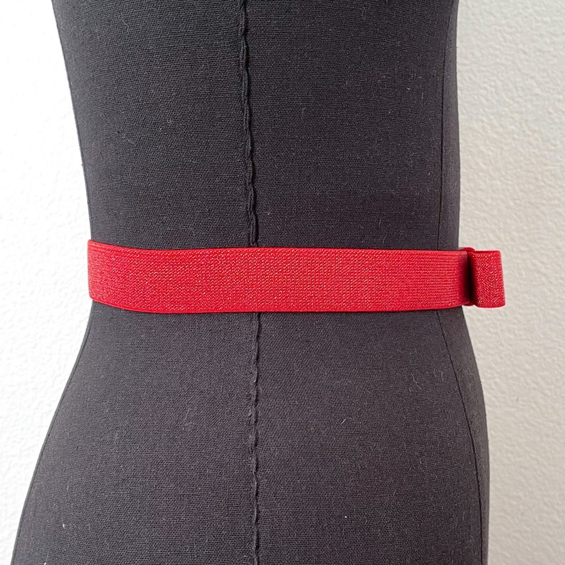 Sparkling Red Bow Belt Elastic Belt 1 Belt - Etsy