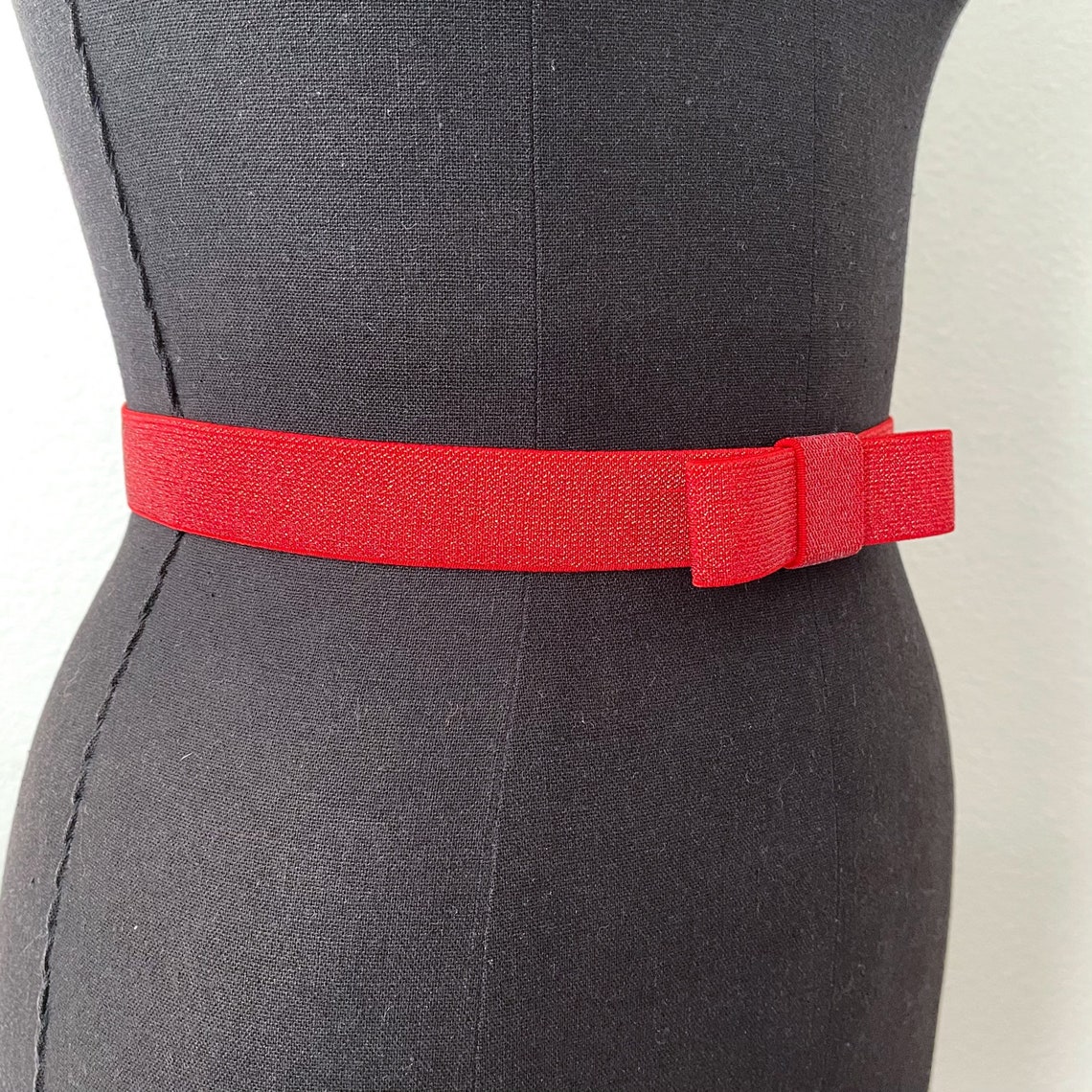 Sparkling Red Bow Belt Elastic Belt 1 Belt - Etsy