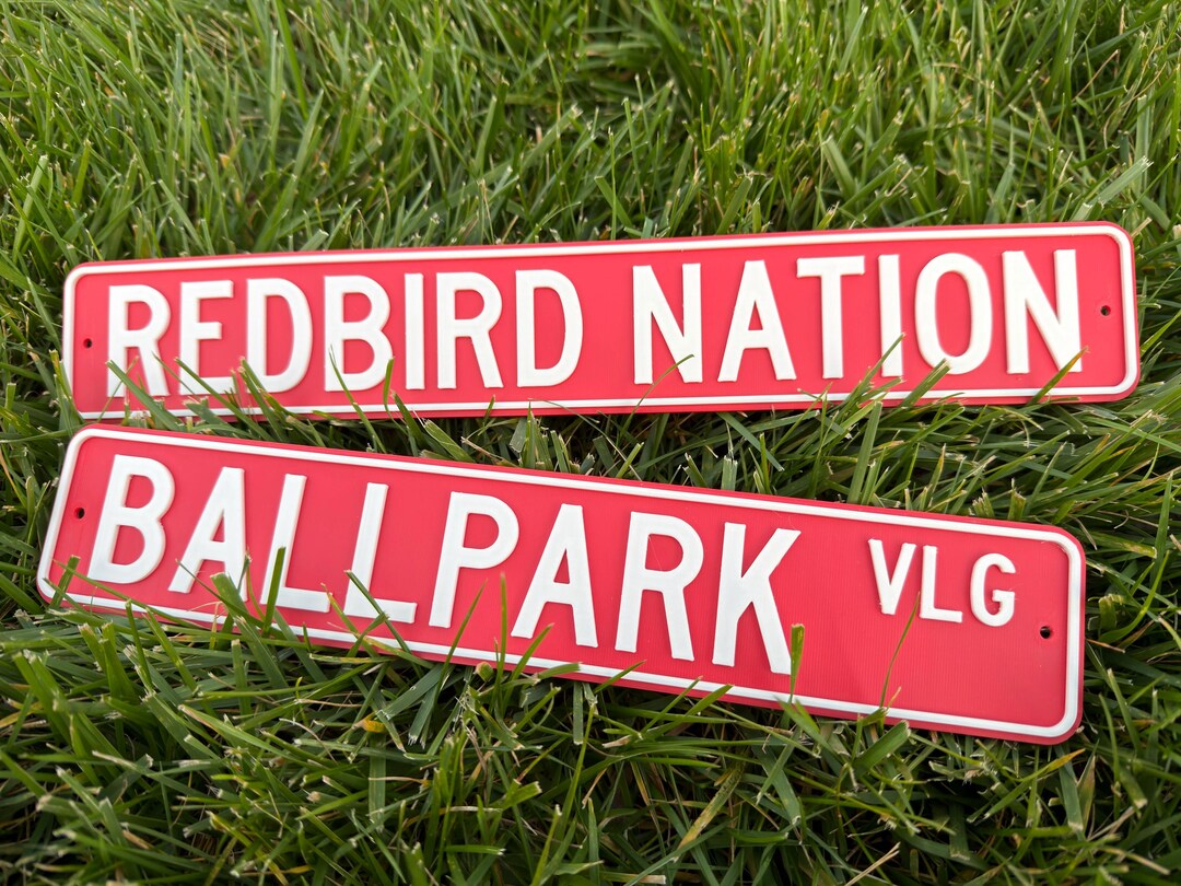 Ballpark Vlg & Redbird Nation Street Sign Set - Etsy