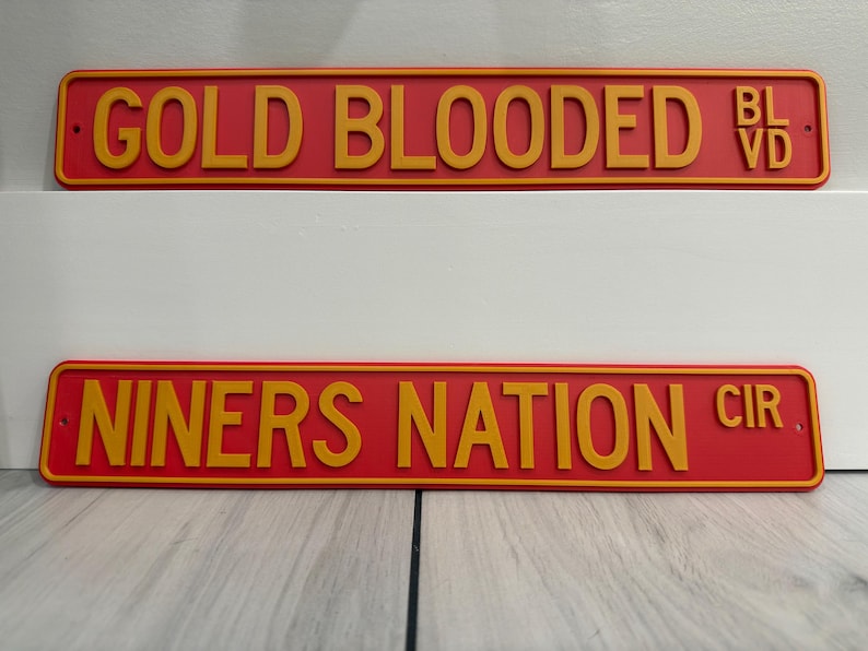Gold Blooded Blvd & Niners Nation Cir 3d-printed Street Sign Set - Etsy