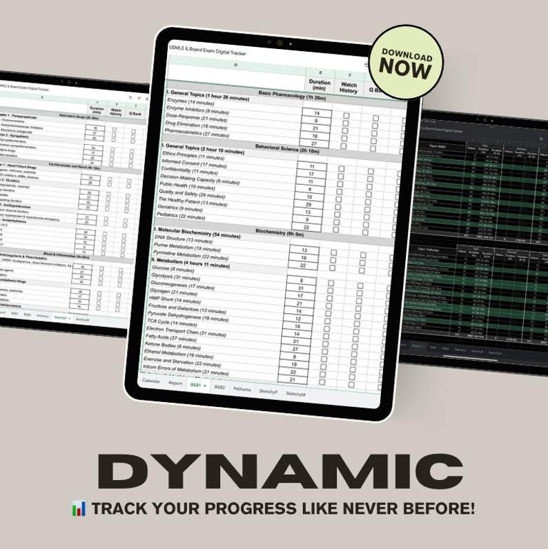 The Ultimate USMLE Step 1 Interactive Study Planner - Etsy