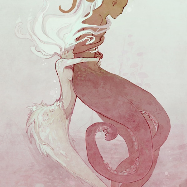 Mermaid and Octopus - Etsy