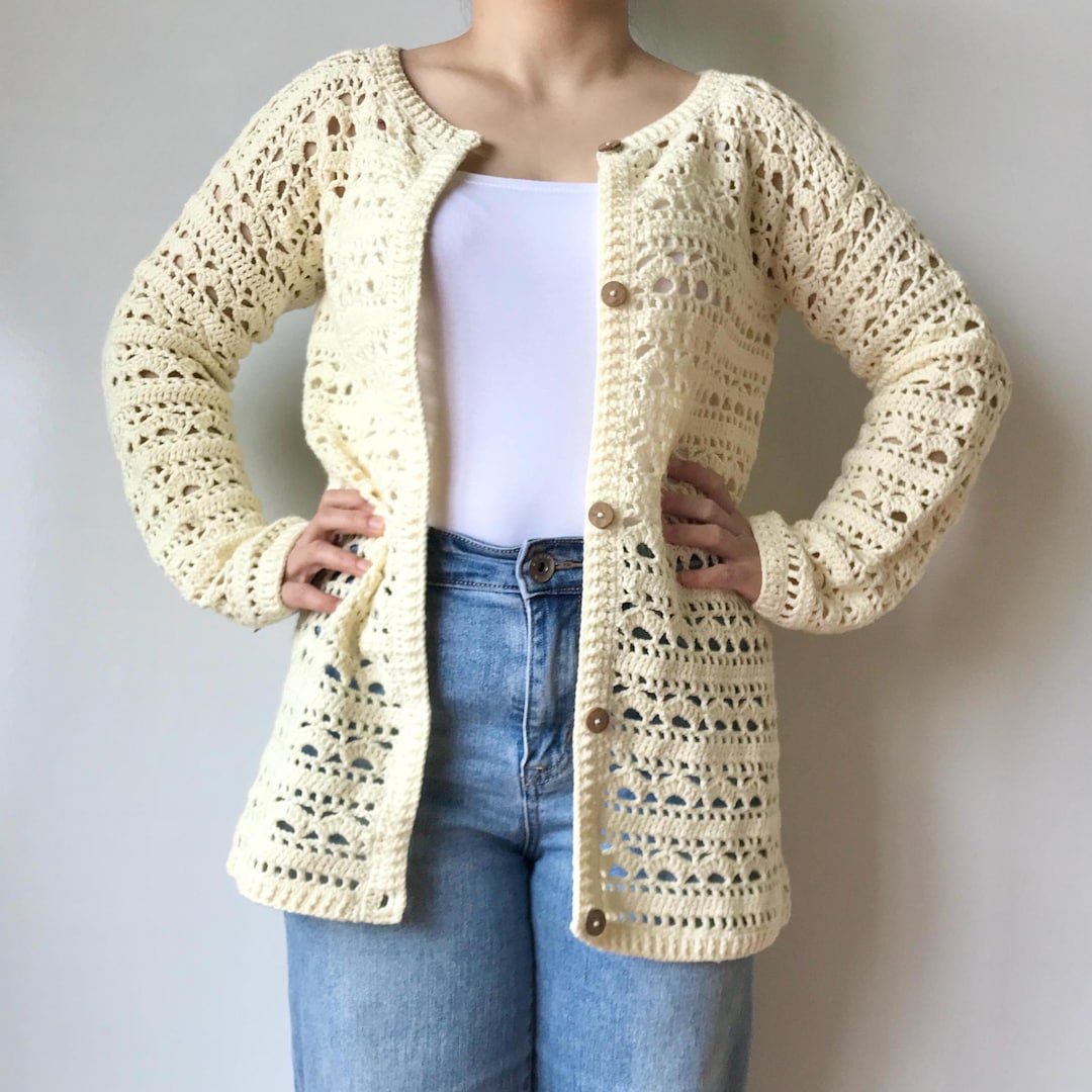 Crochet Lace Cardigan Pattern: Lightweight Summer Vest (PDF Pattern) - Etsy