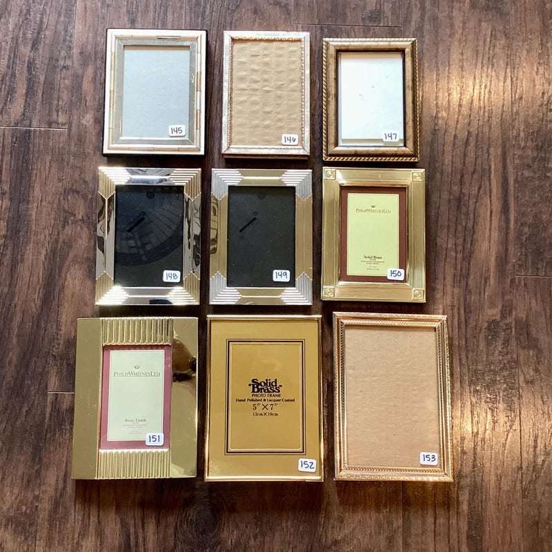 Engraved Brass Old Frame - Etsy