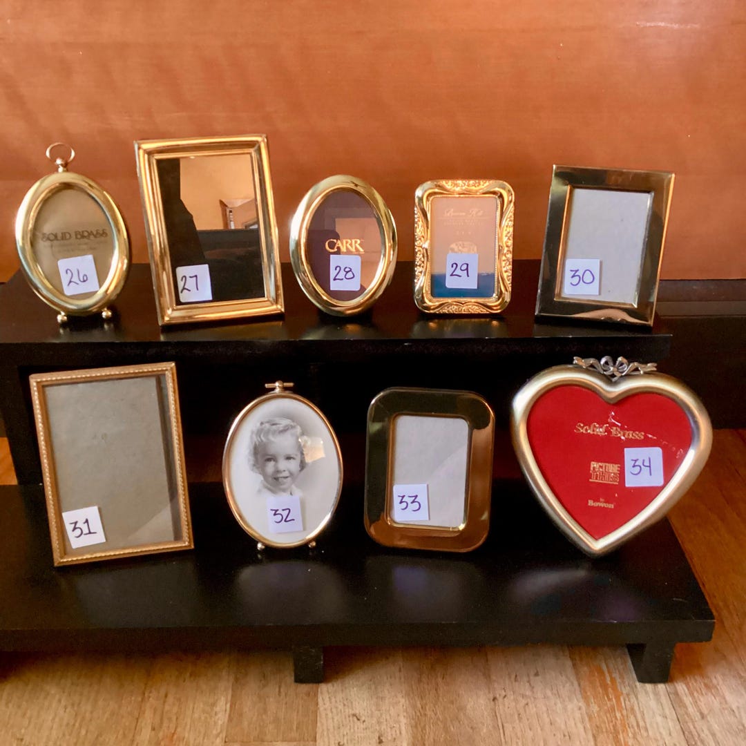 Vintage MCM Gold Filigree Picture Frame 2x3 Hollywood Regency, Solid ...