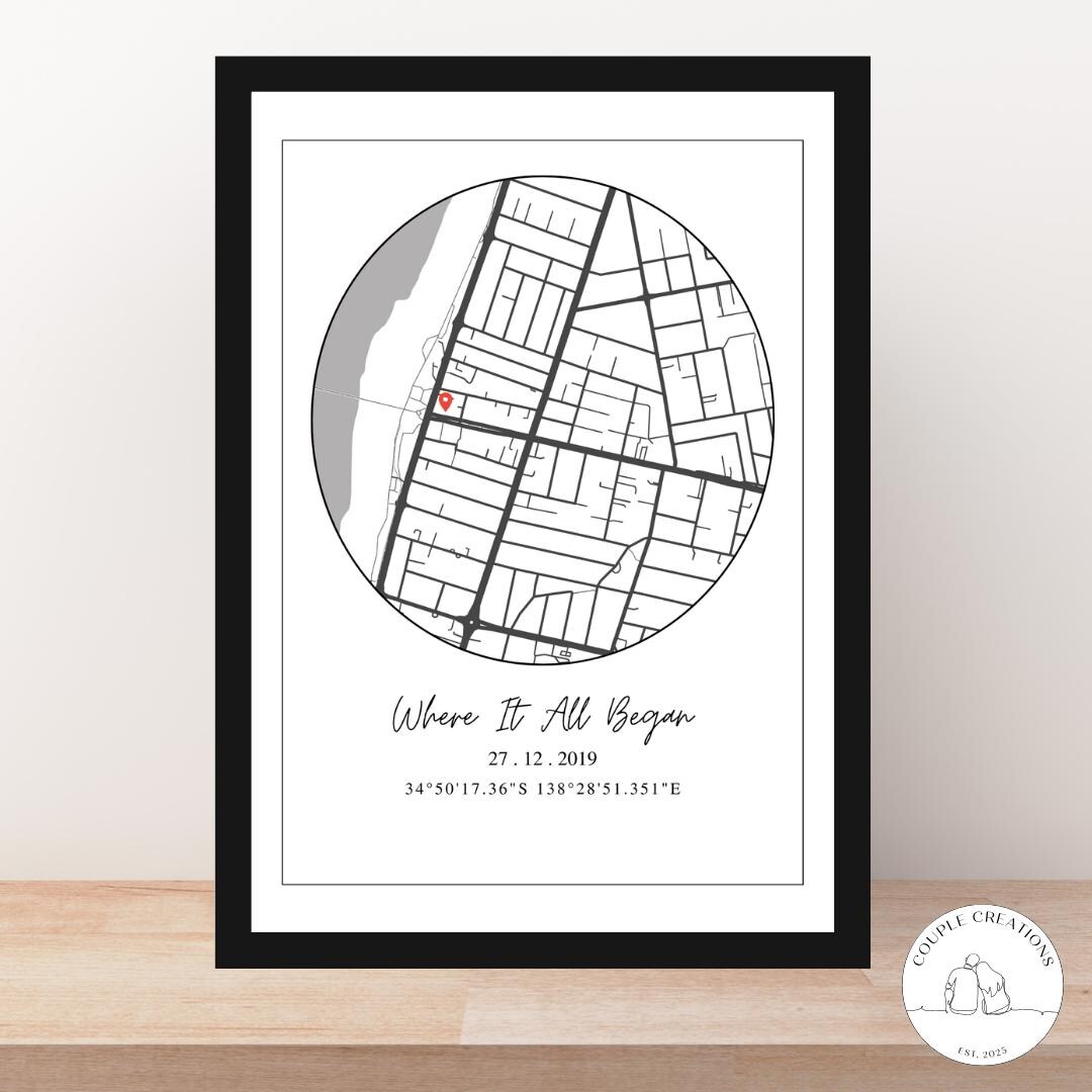 Custom Map Street Poster - Etsy