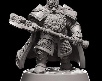Dwarf King Miniature – Dnd Dwarven Warrior King – Fantasy Tabletop RPG ...