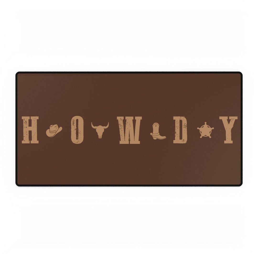 Howdy Desk Mat, Western Style Desk Pad, Cowgirl Decor, Office ...
