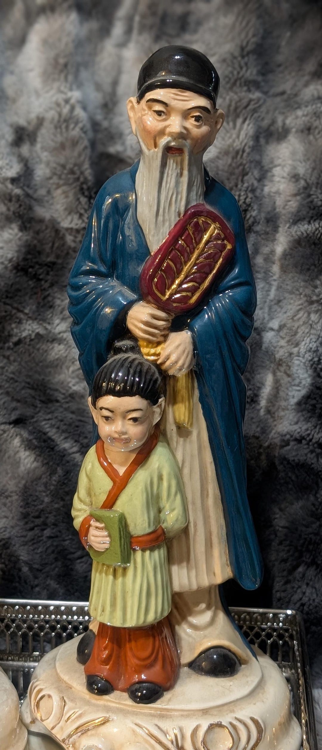 Antique Chinese China Porcelain Statue Figurine Wiseman 14.75’T With ...