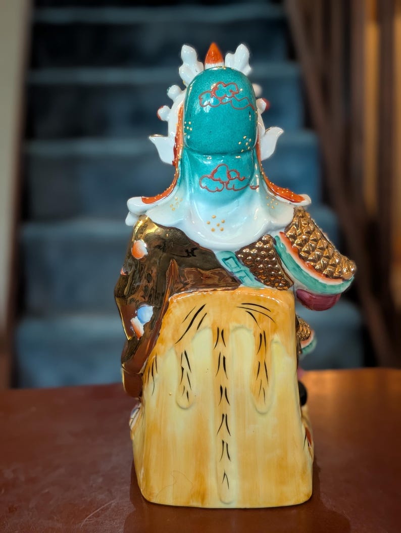 17" Large Porcelain Chinese Guan Gong Guan Yu Kwan Kong Kuan Chang ...