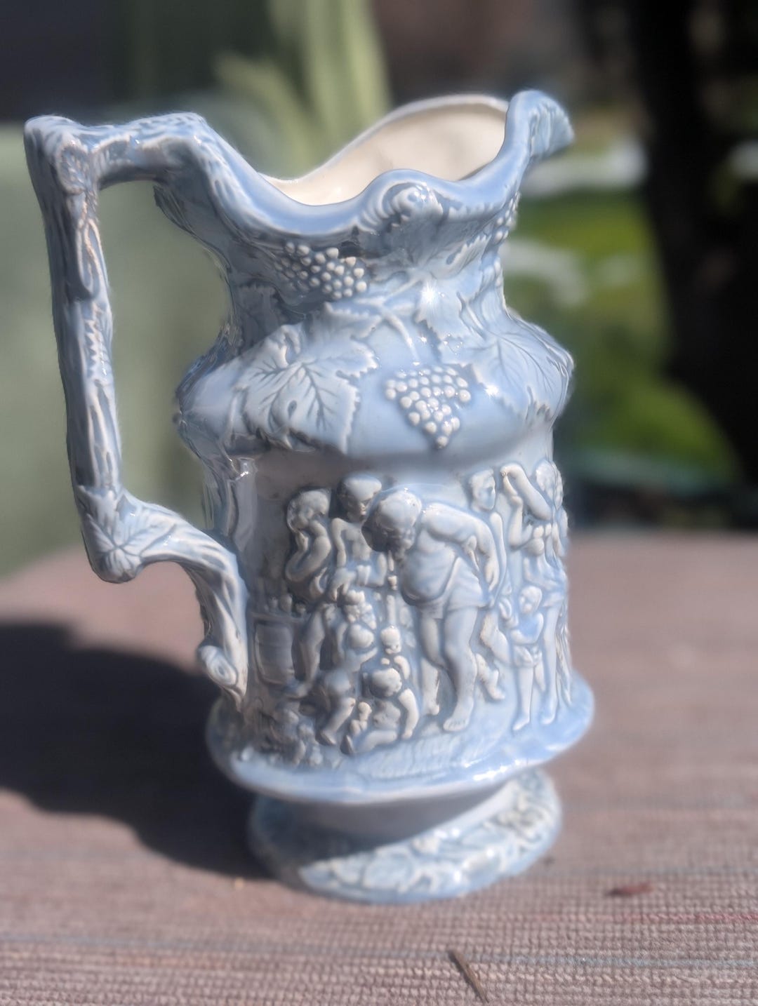Antique Charles Meigh Bacchanalian Molded Wine Jug Reproduction - Etsy