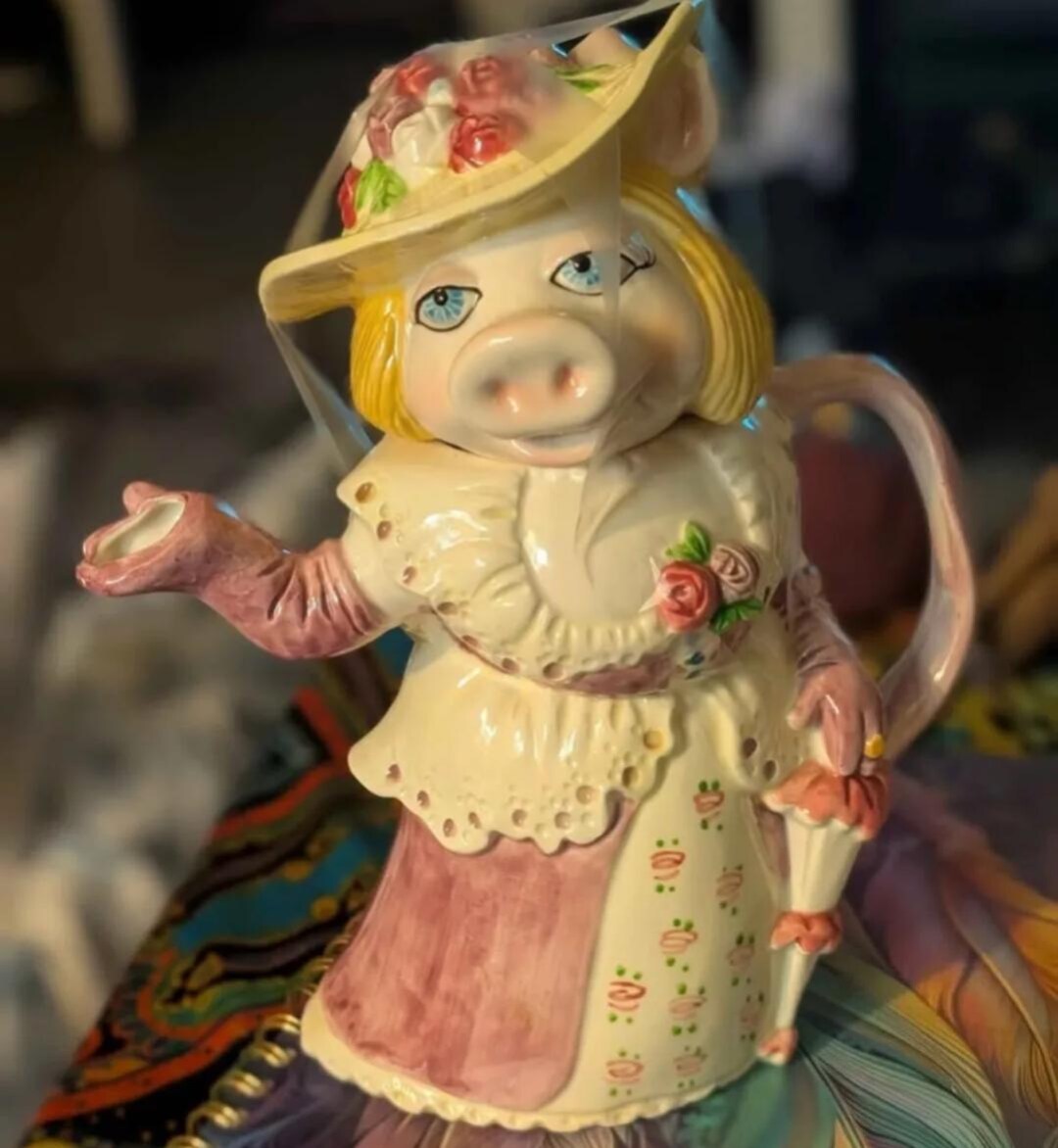 1980s Miss Piggy Ceramic Sigma Pitcher 10.5" Muppets RARE - Etsy
