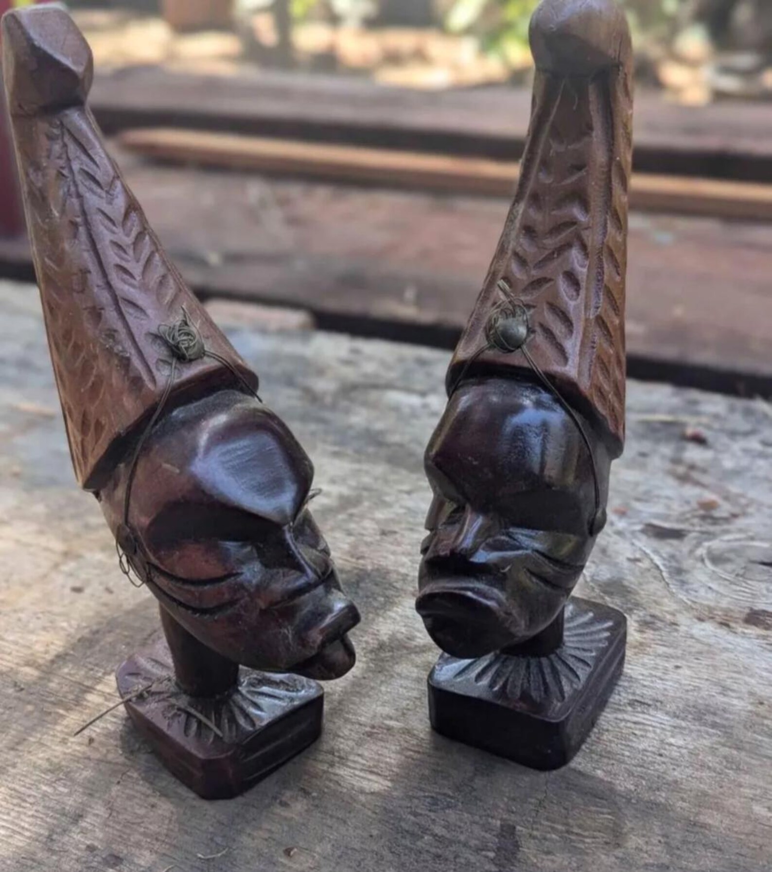 African Haitian Vintage Antique Wood Spirit Statues Hand Carved - Etsy
