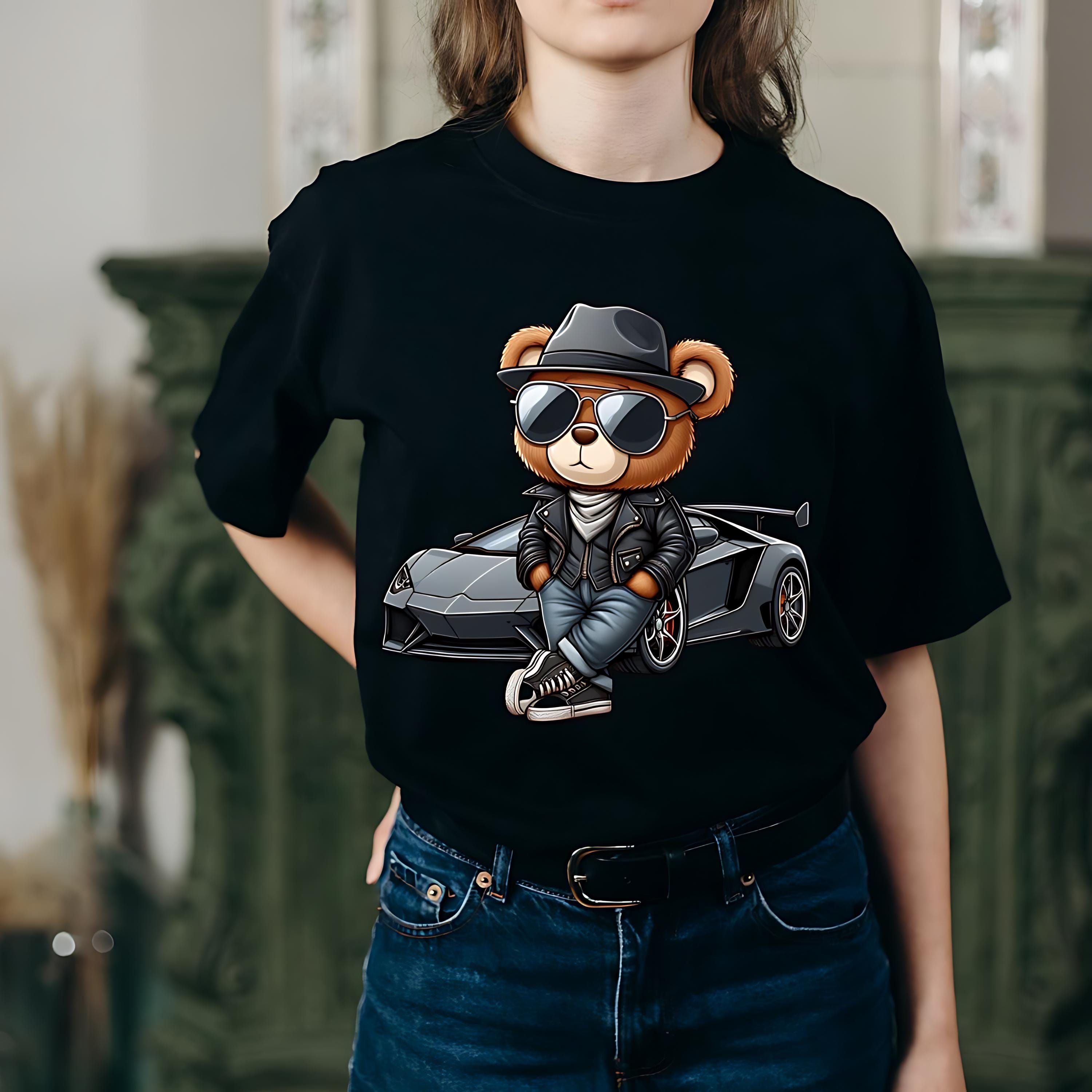 Cool Bear With Sunglasses and a Sports Car, Bear Look Trendy, Unique ...