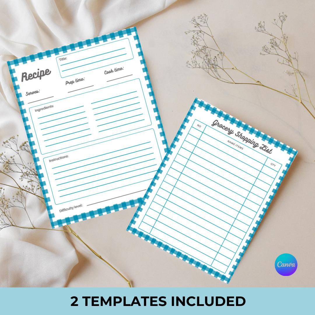 Editable Recipe Page Template – Instant Download - Etsy UK
