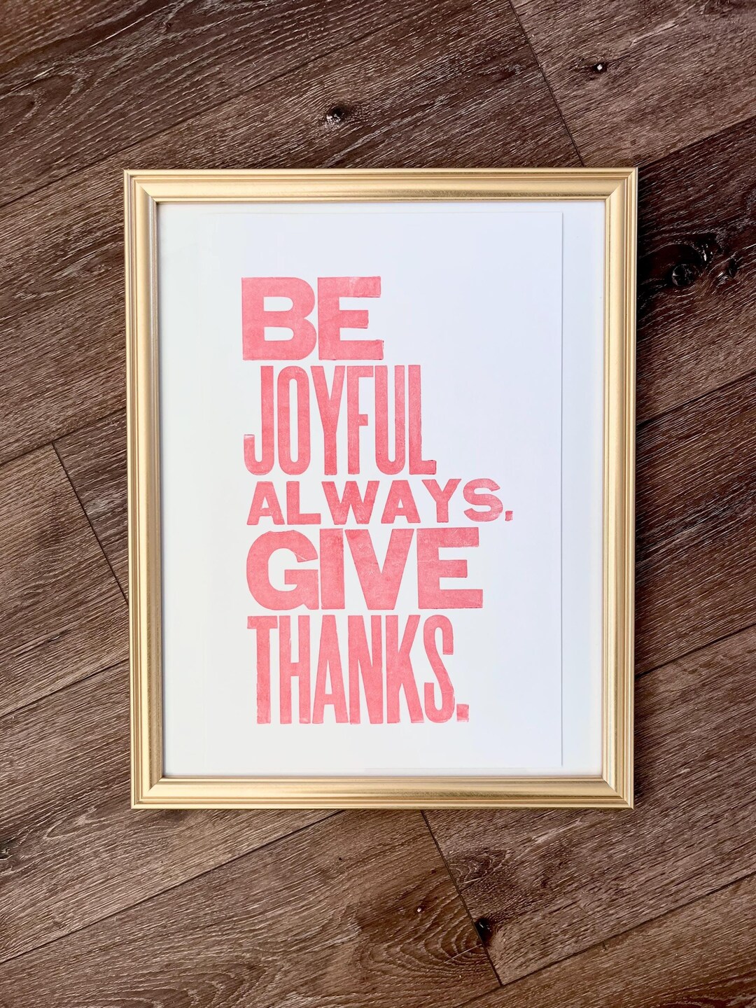 Letterpress Thanksgiving Print: Be Joyful Give Thanks, Vintage ...