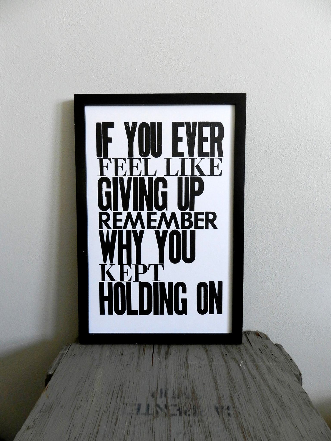 Black and White Inspirational Art Poster, If You Ever Feel Like Giving ...