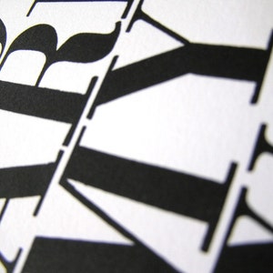 Poster, Simple Black and White Letterpress Print, You Are My World ...