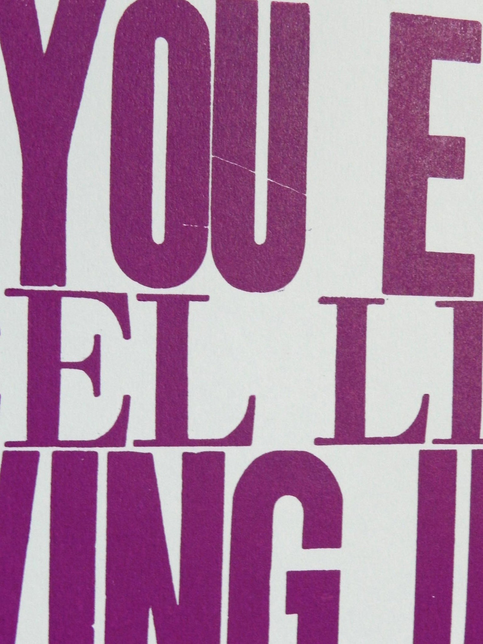 Purple Inspirational Art Poster, If You Ever Feel Like Giving up ...