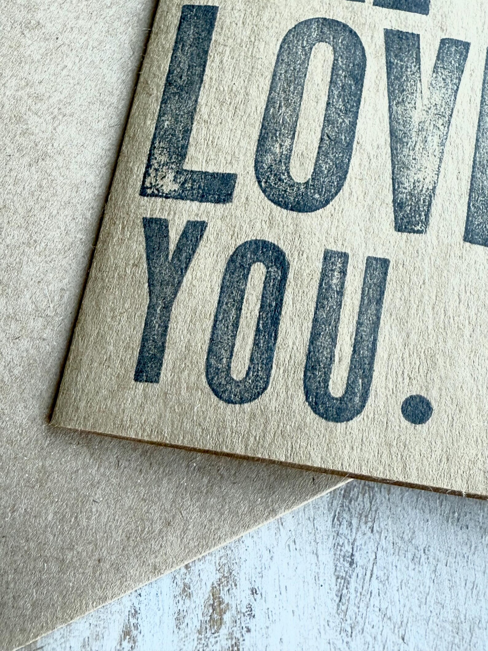 I Like Love You Card | Distressed Simple Typography | Vintage Stamp ...